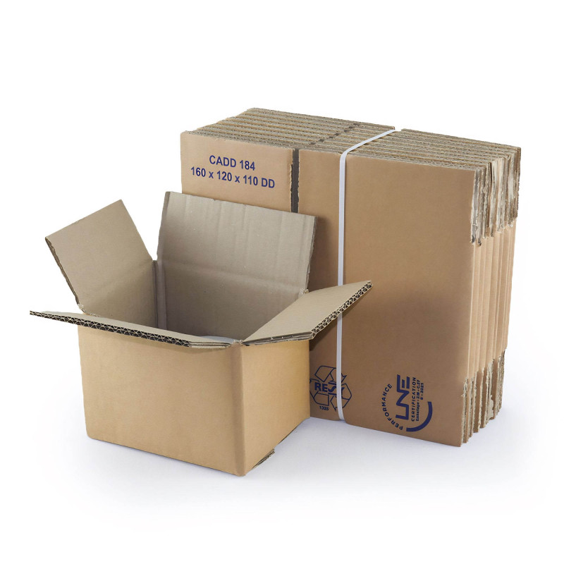 Cartones reforzados de corrugado doble 16x12x11 cm