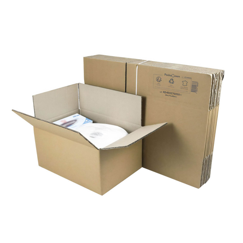 Cartones reforzados de corrugado doble 40x27x20 cm