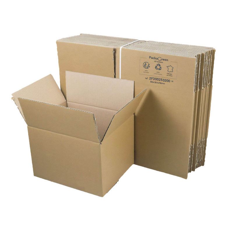 Caja De Cartón Canal Simple 30x25x20 Cm